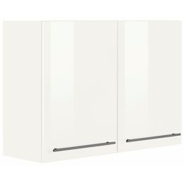 H&auml;ngeschrank Optifit "Bern", wei&szlig; (wei&szlig; hochglanz, wei&szlig;), B:100cm H:70,4cm T:34,9cm, Schr&auml;nke, H&auml;ngeschrank, Breite 100 cm, 70 cm hoch, 2 T&uuml;ren, mit Metallgriffen