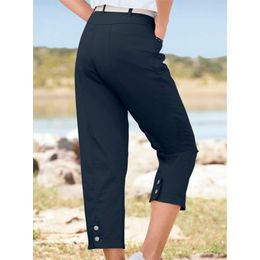 7/8-Jeans Casual Looks, Damen, Gr. 36, Normalgr&ouml;&szlig;en, blau (marine), 96% Baumwolle, 4% Elasthan, unifarben, 7/8-L&auml;nge, Jeans 7/8-Jeans