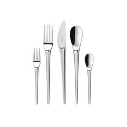 Villeroy & Boch Besteck-Set VILLEROY & BOCH "Tafelbesteck NewMoon 30er Set silber", silber, 30 tlg., Essbesteck-Sets, Besteck-Set