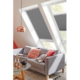 Dachfensterplissee SUNLINES "StartUp Style Honeycomb VD", grau (anthrazit, wei&szlig;), B:61,3cm H:121,5cm, Obermaterial: 100% Polyester, Plissees, Dachfensterplissee, mit F&uuml;hrungsschienen