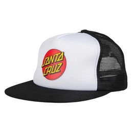 Baseball Cap Santa Cruz "CLASSIC DOT MESH CAP", Herren, schwarz-wei&szlig; (wei&szlig;, schwarz), Obermaterial: 50% Baumwolle, 50% Polyester, Caps Baseball Cap
