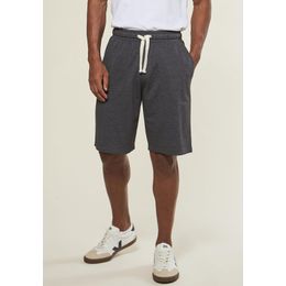 Sweatshorts Kangaroos, Herren, Gr. XXL (60/62), N-Gr, grau (anthrazit, meliert), angeraute Sweatware, Obermaterial: 60% Baumwolle, 40% Polyester, unifarben, bequem kurz, Hosen Sweatshorts, seitliche Taschen, kontrast B&auml;nder, Topseller