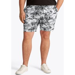 Tommy Hilfiger Big & Tall Chinoshorts "BT-BROOKLYN 7 INCH PRT SHORT-B", Herren, Gr. 40, N-Gr, blau (desert sky), Web, Obermaterial: 100% Leinen, TOMMY HILFIGER BIG & TALL, Hosen Chinoshorts, Gro&szlig;e Gr&ouml;&szlig;en, mit Allover-Druck