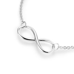 Collier Smart Jewel "Collier filigran mit Infinity - Zeichen, Silber 925", silber, Halsketten, Damen, Silber 925 (Sterlingsilber), Collier