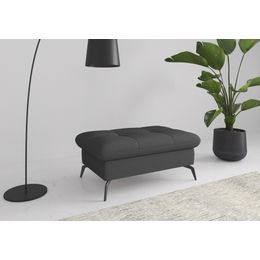 Sit & More Polsterhocker SIT & MORE "Amica", grau (dunkelgrau), B:102cm H:47cm T:69cm, 95% Polyester, 5% Polyamid, Hocker, Polsterhocker, mit Stauraum