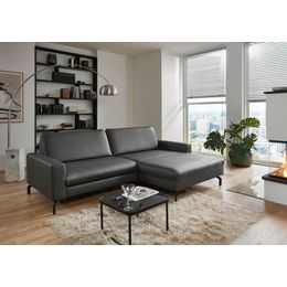 Ecksofa DIE PLANBAR "PN-EM20028 L-Form ohne Kopfst&uuml;tzen", grau (anthrazit), B:248cm H:89cm T:179cm, Sofas, Ecksofa, wahlweise mit motorischem Canape