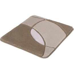 Badematte Kleine Wolke "Kent", beige, H:20mm, Polyacryl, Badematten, Badematte, Badteppich, modernes Design, Hoch-Tief Effekt, waschbar