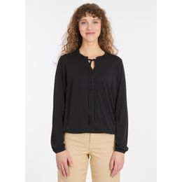 Langarmshirt Ragwear "ONELIA", Damen, Gr. S, schwarz, Jersey, Obermaterial: 68% Modal, 32% Polyester, unifarben, figurumspielend h&uuml;ftlang, Rundhals, mit Gummizug, Shirts Langarmshirt