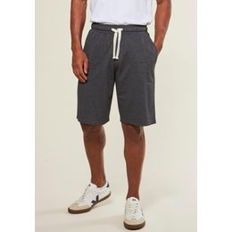 Sweatshorts Kangaroos, Herren, Gr. L (52/54), N-Gr, grau (anthrazit, meliert), angeraute Sweatware, Obermaterial: 60% Baumwolle, 40% Polyester, unifarben, bequem kurz, Hosen Sweatshorts, seitliche Taschen, kontrast B&auml;nder, Topseller