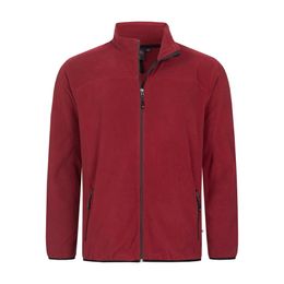 Fleecejacke DEPROC Active "KIRKVALE II MEN", Herren, Gr. S, rot (weinrot), 100% Polyester, bequem, gerader Abschluss mit Gummizug, Jacken Fleecejacke, weiche Fleecejacke in traditioneller Optik