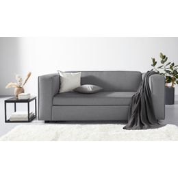 Schlafsofa Home Affaire "Asmund, Design-Schlafsofa, komfortable Bedienung", grau, B:210cm H:84cm T:95cm, Sofas, Schlafsofa, perfekter Sitzkomfort, Liegefl&auml;che 160/200 cm