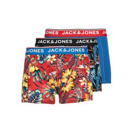 Jack & Jones Boxershorts JACK & JONES "JACAZORES im 3er-Pack mit elastischem Bund und bequemem Stoff", Herren, Gr. S, 3 Stk., schwarz, Single Jersey, Obermaterial: 95% Baumwolle, 5% Elasthan, bedruckt, unifarben mit Farbeinsatz, Unterhosen Boxershorts, bedruckt, casual Stil, regular fit, Rundhals, Single Jersey, Topseller