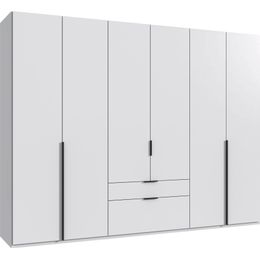 Dreht&uuml;renschrank wimex "Mugano", wei&szlig;, griffe schwarz, B:270cm H:208cm T:58cm, Holzwerkstoff, Schr&auml;nke, Dreht&uuml;renschrank, in vielen Breiten, 208 oder 236 cm hoch, Made in Germany