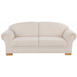 3-Sitzer Home Affaire "Amrum", beige (creme), B:219cm H:91cm T:92cm, Chenille (90% Polyester, 10% Polyacryl), Sofas, 3-Sitzer, mit Federkern