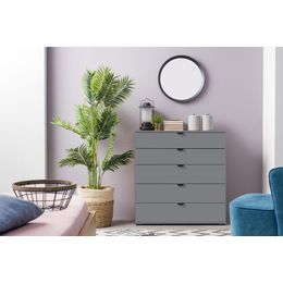 Sideboard Inosign "Duero", grau (graphite grau), B:90cm H:95cm T:40cm, Holzwerkstoff, Sideboards, Sideboard, Kommode mit 5 Schubk&auml;sten, Breite 90 cm