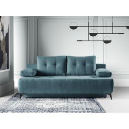 Schlafsofa WERK2 "Oakland Bettsofa Breite 206cm, Liegefl&auml;che 202/145cm", blau (t&uuml;rkis), B:206cm H:97cm T:98cm, 92% Polyester, 8% Nylon, Sofas, Schlafsofa, 2-Sitzer Sofa & Schlafcouch mit Bettkasten