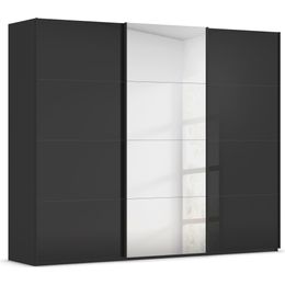 Schwebet&uuml;renschrank Rauch "Kleiderschrank Schrank Garderobe Schlafzimmerschrank SCALE-FYRA", schwarz (schwarz, glas schwarz, griffleisten schwarz), B:271cm H:223cm T:68cm, Holzwerkstoff, Schr&auml;nke, Schwebet&uuml;renschrank, edle viergeteilte T&uuml;ren Spiegel/Glas-Mix viele Farben MADE IN GERMANY