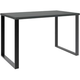 Schreibtisch wimex "Home Desk", grau (schwarz, graphit), B:120cm H:75cm T:70cm, Tische, Schreibtisch, Mit Metallkufen, in 3 Breiten