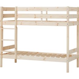 Etagenbett Hoppekids "ECO Comfort Kinderbett 90x200 oder 70x160 aus Massivholz in 4 Farben", beige (natur), B:81cm H:140cm L:166cm, Etagenbetten, Etagenbett, T&Uuml;V, FSC und Nordisches Umweltzeichen &ndash; wahlweise mit Matratzen