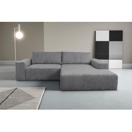 Ecksofa WERK2 "Rio, elegant & bequem, Breite 262 cm, L-Form", grau, B:262cm H:83cm T:188cm, 90% Polyester, 10% Nylon, Sofas, Ecksofa, Puristisches Design mit maximalem Komfort