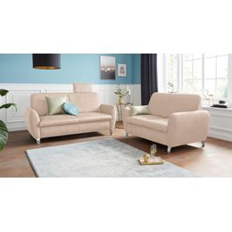 Sit & More 2-Sitzer SIT & MORE "Daytona", beige (creme), B:150cm H:93cm T:90cm, Sofas, 2-Sitzer, inklusive Federkern und einer Kopfst&uuml;tze