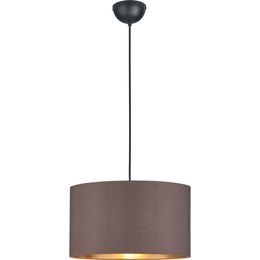 OTTO HOME Pendelleuchte "Jerrett", grau (taupe), 1, &Oslash; 40cm H: 150cm, 1 Stk., Leuchten, H&auml;ngeleuchte 1-flammig, Schirm taupe und innen goldfarbig, Pendelleuchte