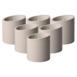 Villeroy & Boch Duftkerze VILLEROY & BOCH "Duftkerzen Energy New Moon Home &oslash; 8,6 x 9,1 cm 6er Set beige", beige, 6 tlg., Kerzen, Duftkerze