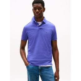 Poloshirt Tommy Hilfiger "1985 REGULAR POLO", Herren, Gr. L, blau (lazuli blau), Piqu&eacute;, Obermaterial: 96% Baumwolle, 4% Elasthan, hoch geschlossener Ausschnitt, Shirts Poloshirt, aus Piqu&eacute;