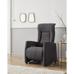 Sit & More TV-Sessel SIT & MORE "Melissa", grau (fango), B:71cm, 100% Polyester, Sessel, TV-Sessel, wahlweise elektrisch oder manuell verstellbar, optional Aufstehhilfe