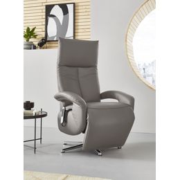 Sit & More TV-Sessel SIT & MORE "Tycoon mit Kopfteilverstellung und 360 Drehfunktion", braun (schlamm), B:74cm H:117cm T:85cm, Sessel, TV-Sessel, wahlweise manuell oder elektrischer Funktion, auch mit Akku (kabellos)
