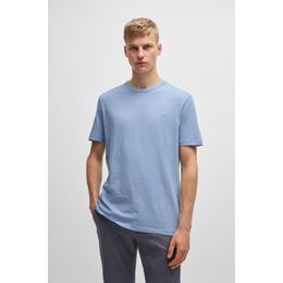 T-Shirt BOSS Orange "Tegood", Herren, Gr. M, blau (open blau470), Single Jersey, Obermaterial: 100% Baumwolle, regular fit normal, Rundhals, eingesetzt eingefasste Kante, Shirts T-Shirt, Rundhalsausschnitt, Regular Fit, Logoschriftzug