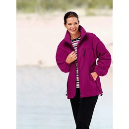 Fleecejacke CLASSIC, Damen, Gr. 44/46, pink (fuchsia), 100% Polyester, unifarben, Jacken Fleecejacke