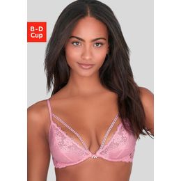 B&uuml;gel-BH Vivance "Julia", Damen, Gr. 85, Cup B, hellpink, Spitze, Obermaterial: 88% Polyamid, 12% Elasthan, BHs B&uuml;gel-BH, mit feinem Zierband am Dekollet&eacute;, aus Jacquardspitze, sexy Dessous
