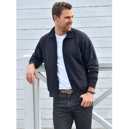 Sweatjacke Fruit of the Loom, Damen, Gr. 6, blau (dunkelblau), 70% Baumwolle, 30% Polyester, Sweatjacken Sweatjacke