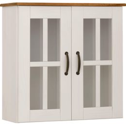 H&auml;ngeschrank Home Affaire "Rodby", wei&szlig; (wei&szlig;, honig), B:60cm H:60cm T:25cm, Massivholz, Schr&auml;nke, H&auml;ngeschrank, FSC-zertifiziertes Massivholz, Griffe Metall, Breite 60cm, H&ouml;he 60cm