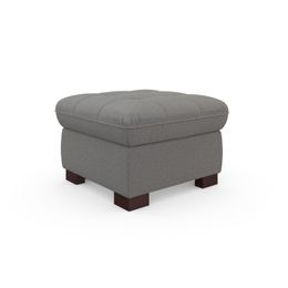 Sit & More Hocker SIT & MORE "Luxor", grau, B:60cm H:41cm T:60cm, Luxus-Microfaser ALTARA NUBUCK (100% Polyester);Soft clean (98% Polyester, 2% Polyamid);Struktur fein (100% Polyester), Hocker, Hocker, auch erh&auml;ltlich in dem besonders leicht mit Wasser zu reinigen