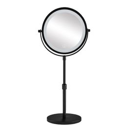 LED-Lichtspiegel Kleine Wolke "Level Mirror", schwarz, B:20cm H:37cm T:15cm, Glas, Metall, Spiegel, LED-Lichtspiegel