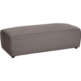 Hocker Home Affaire "NEU: SHERWOOD XXL, Polsterhocker, Cord, Webstoff", beige (taupe), B:130cm H:44cm T:60cm, 100% Polyester, Hocker, Hocker, rechteckig, bequemer Sitzkomfort, 130/60/44 cm, Krokodilverbinder