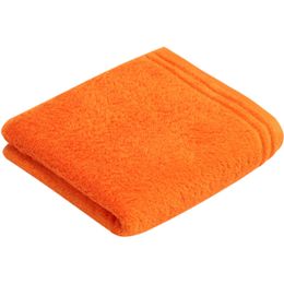 Badetuch Vossen "Calypso Feeling", orange, B:60cm L:110cm, Walkfrottee, Obermaterial: 100% Baumwolle, Handt&uuml;cher, Badetuch, mit schmaler Bord&uuml;re, aus 100% hochwerter Baumwolle, Vegan, einfarbig