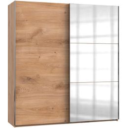 Schwebet&uuml;renschrank wimex "Level by fresh to go", braun (plankeneichefarben), B:200cm H:216cm T:65cm, Schr&auml;nke, Schwebet&uuml;renschrank