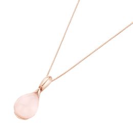 Kette mit Anh&auml;nger Smart Jewel "Kette mit Ziersteinen, Silber 925", rosa (ros&eacute; vergoldet), Halsketten, Herren, Silber 925 (Sterlingsilber), Kette mit Anh&auml;nger