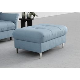 Sit & More Hocker SIT & MORE "Marano", blau (hellblau), B:102cm H:43cm T:67cm, 98% Polyester, 2% Polyamid, Hocker, Hocker, mit Stauraum