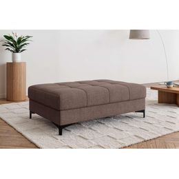 Polsterhocker OTTO HOME "LEEVKE Sitzhocker passend zum Sofa, Breite 115 cm", braun, B:115cm H:40cm T:73cm, 92% Polyester, 8% Nylon, Hocker, Polsterhocker, mit hochelastischer Schaum und Wellenunterfederung