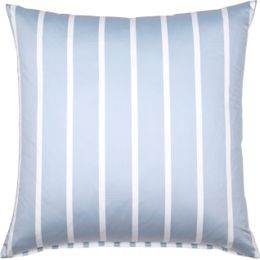 Kissenbezug Janine "modernclassic 39028-28", blau (perlblau), B:80cm L:80cm, Mako-Satin, Obermaterial: 100% Baumwolle, Kissenbez&uuml;ge, Kissenbezug, mit Rei&szlig;verschluss