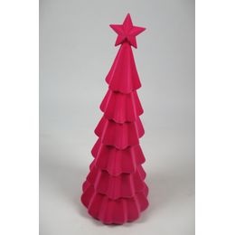 Weihnachtsfigur AM Design "Tannenbaum mit samtweichem Flock", pink, B:25cm H:76cm T:25cm, Kunststoff, Dekofiguren, Weihnachtsfigur, aus Kunststoff, H&ouml;he 76 cm, in verschiedenen Farben