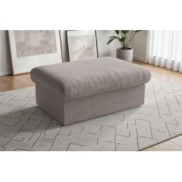 Sit & More Polsterhocker SIT & MORE "Moreno, B: 90 cm", grau (taupe), B:90cm H:43cm T:60cm, 100% Polyester, Hocker, Polsterhocker, mit Stauraum, individuell kombinierbar