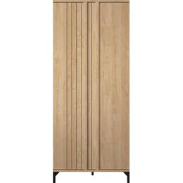 Aktenschrank GAMI "Faro", braun (eiche hell), B:80cm H:190cm T:45cm, Holzwerkstoff, Schr&auml;nke, Aktenschrank, moderner Industrial Look