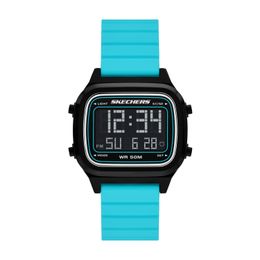 Chronograph Skechers "FISKE", blau, Armbanduhren, Herren, Chronograph, Quarzuhr, Armbanduhr, Herrenuhr, Silikonarmband, digital, Tag