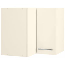 Wiho-K&uuml;chen Eckh&auml;ngeschrank WIHO K&Uuml;CHEN "Ela", beige (front und korpus: magnolia), B:60cm H:56,5cm T:35cm, Schr&auml;nke, Eckh&auml;ngeschrank, mit Metallgriffen