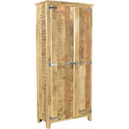 Garderobenschrank Sit "Frigo", beige (natur), B:80cm H:180cm T:40cm, Massivholz, Schr&auml;nke, Garderobenschrank, mit K&uuml;hlschrankgriffen, H&ouml;he 180 cm